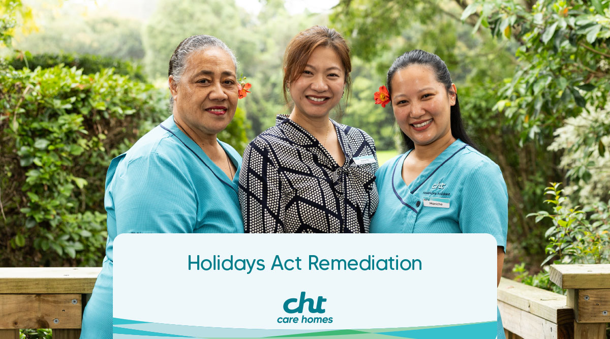 Holidays Act Remediation - CHT Healthcare Trust